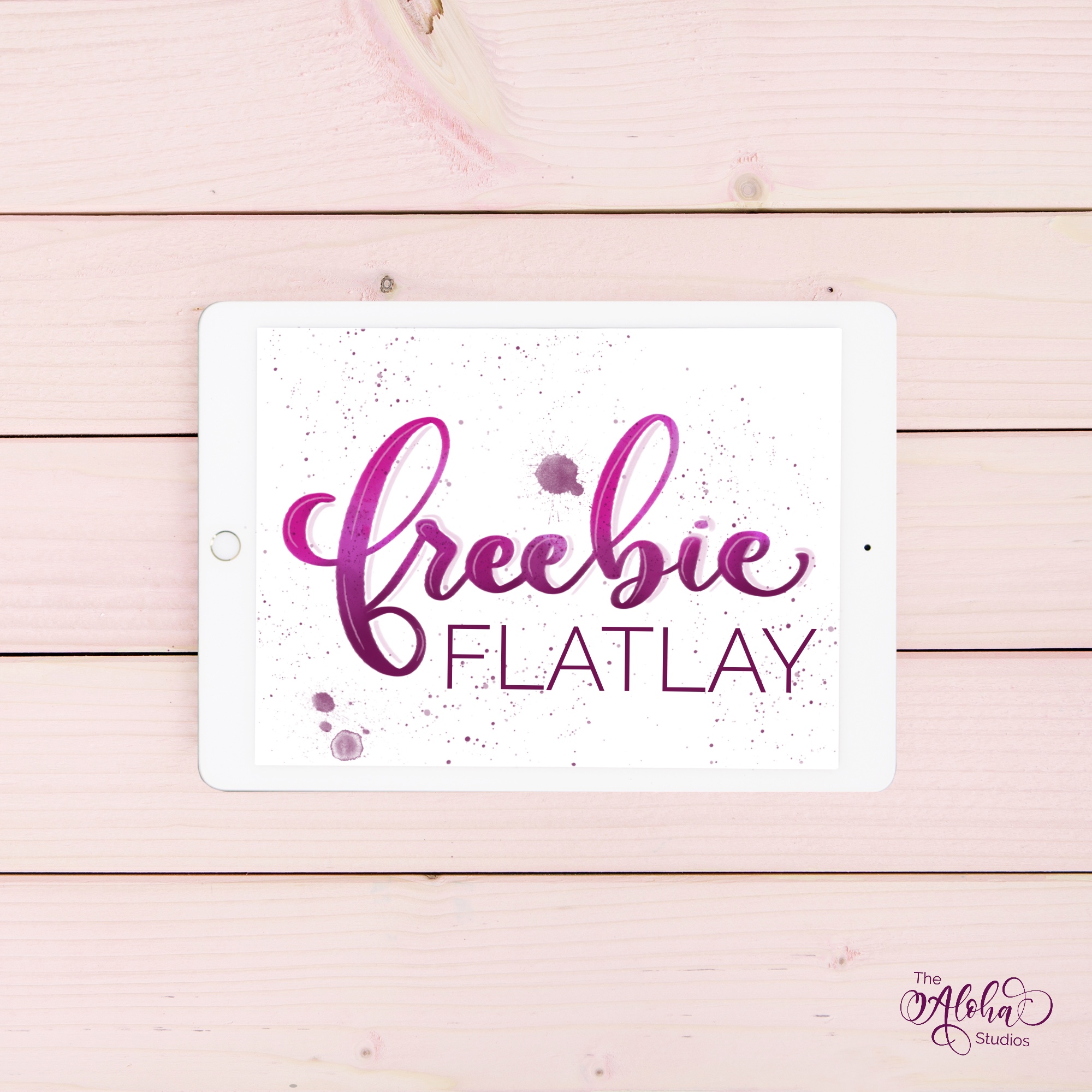 Alohafreebie: Pink flatlay mockup with iPad – Keiko Saile – The Aloha ...