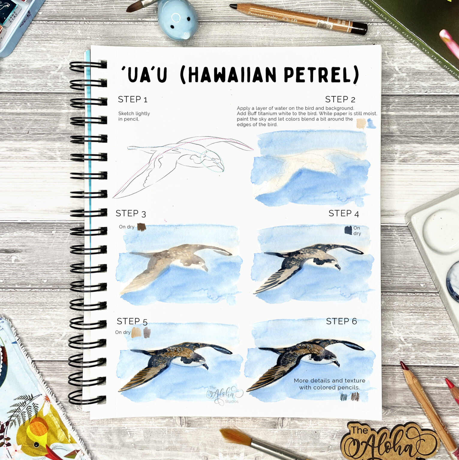 Hawaiian birds tutorials – Keiko Saile – The Aloha Studios